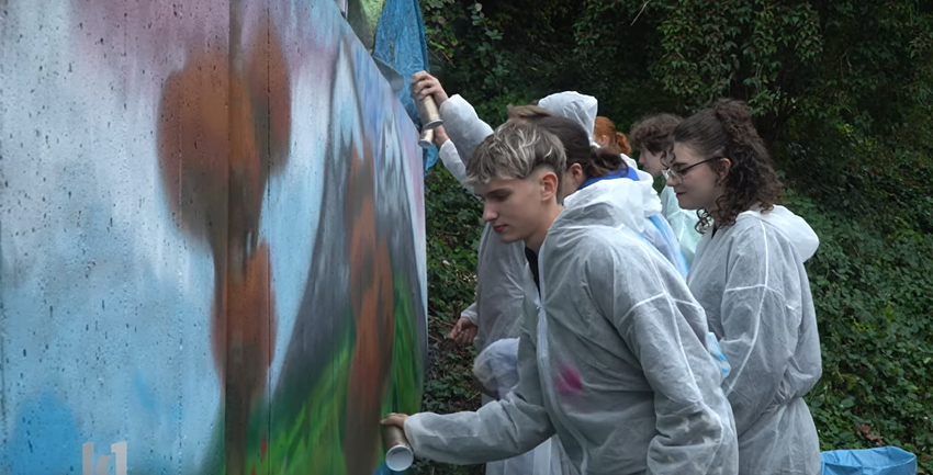 Graffiti Projekt der Maria-Ward-Realschule Günzburg - Bistum Augsburg